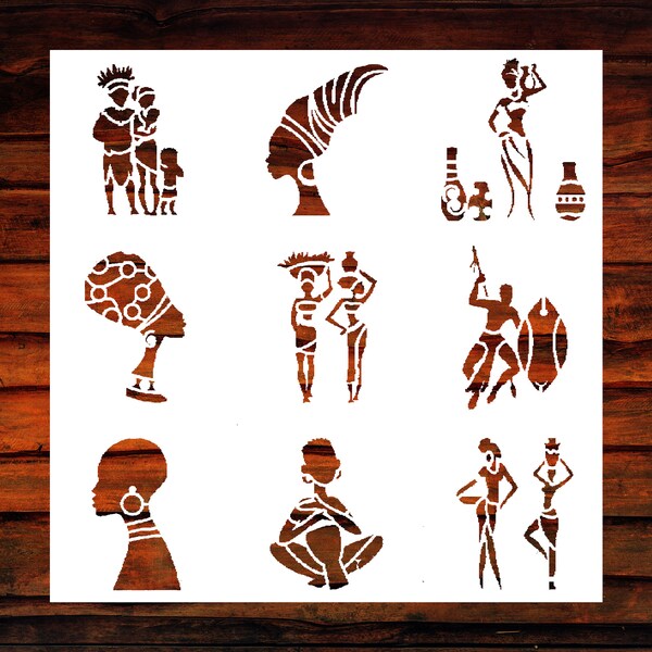 African Stencil - Etsy