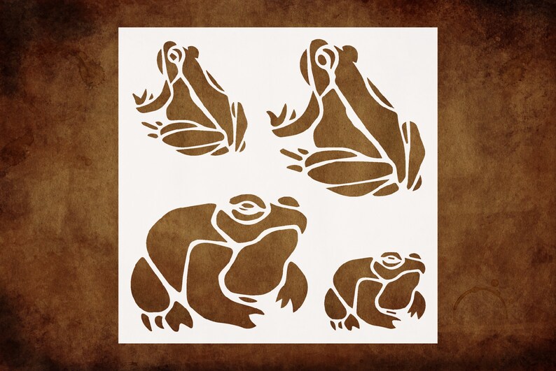 Frogs Logo Stencil Reusable Arts and Crafts Stencil for Crafts & DIY ...