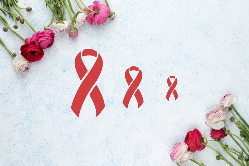 Awareness Ribbon Stencil Template Reusable 3 Sizes for DIY Art Projects ...