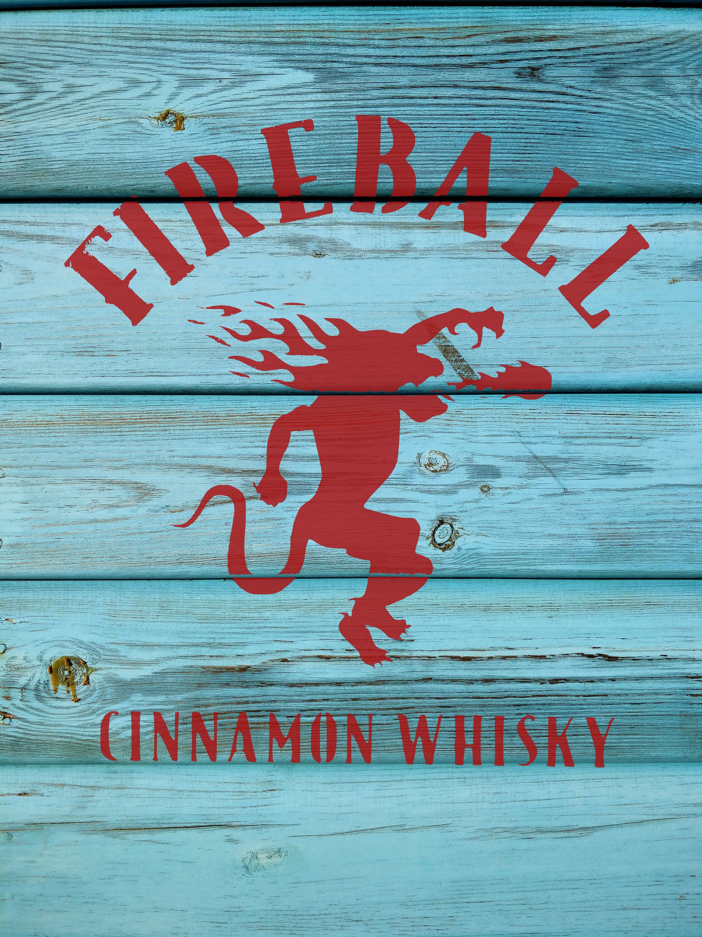 Fireball Cinnamon Whiskey Devil Stencil Crafts & Painting - Etsy