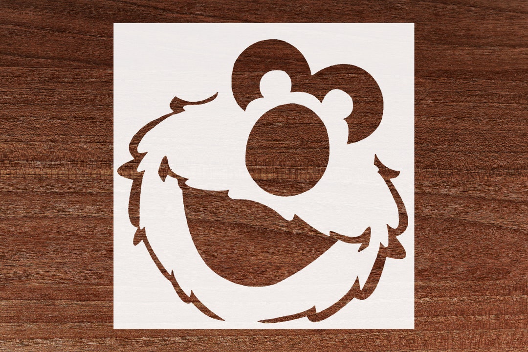 5.5x5.5 Custom Cut Stencil Elmo Art Supplies Crafted - Etsy
