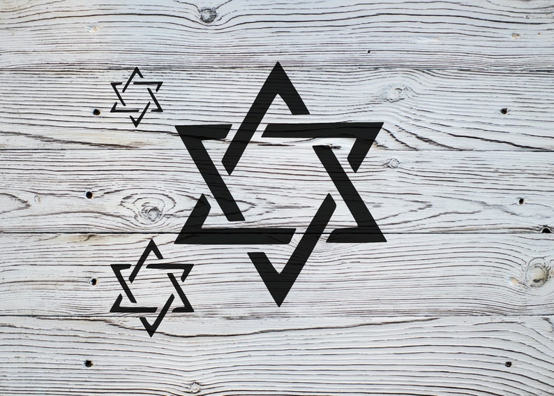 Star of David Stencil Reusable, Sturdy, Flexible Clear Plastic, 5.5x5.5 ...