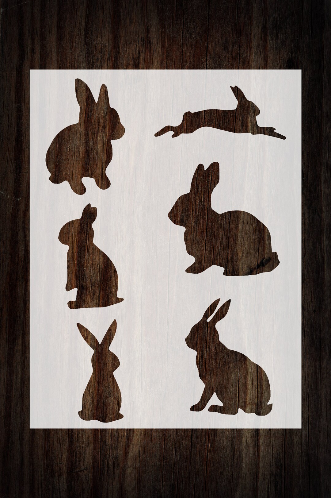 Reusable Bunny Rabbit Stencil Sheet for Arts, Crafts, and Airbrush ...