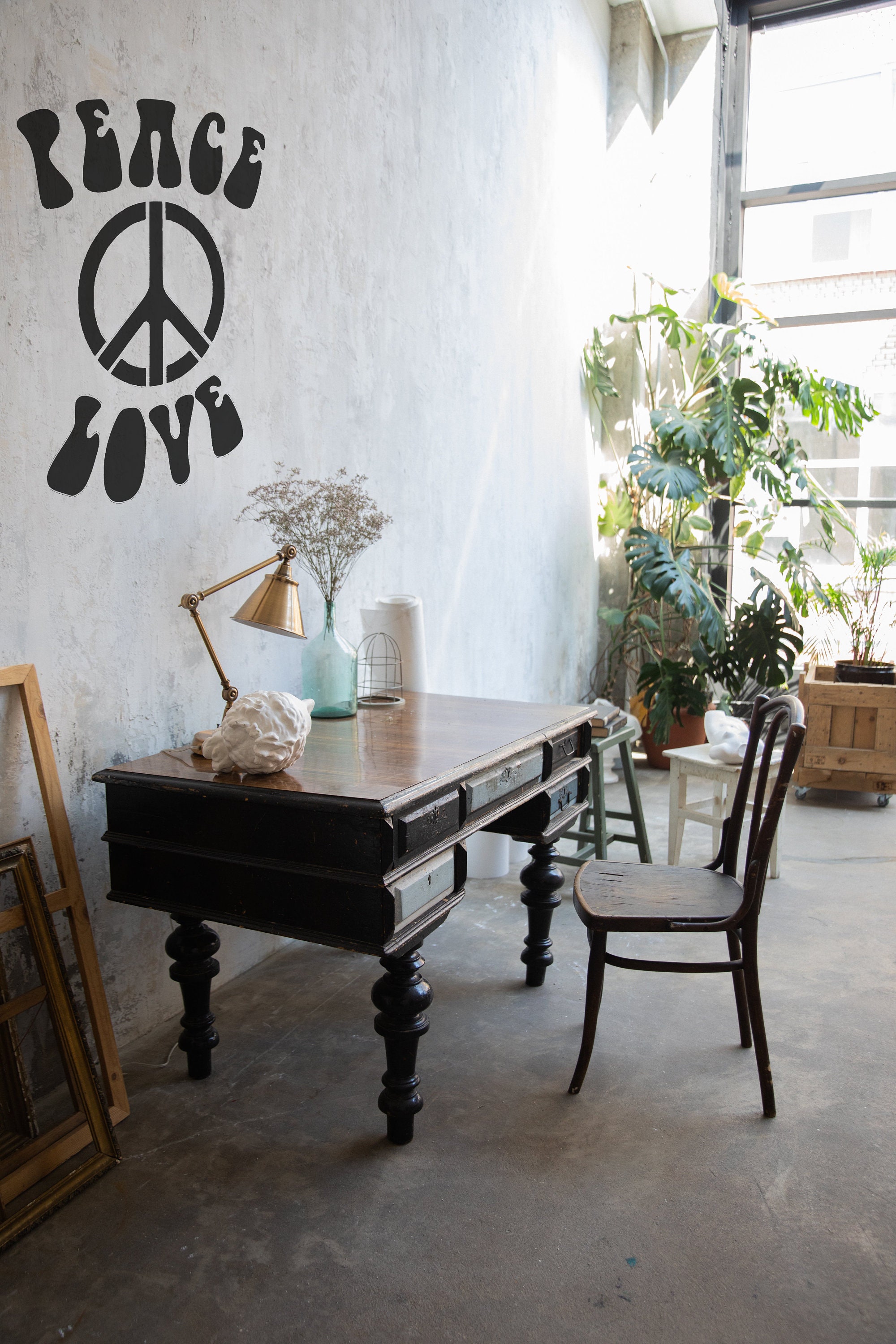 Magical Peace Sign Stencil 10mil Thickness, 8in X 10.5 Inches Durable ...