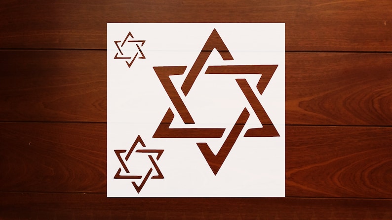 Star of David Stencil Reusable, Sturdy, Flexible Clear Plastic, 5.5x5.5 ...