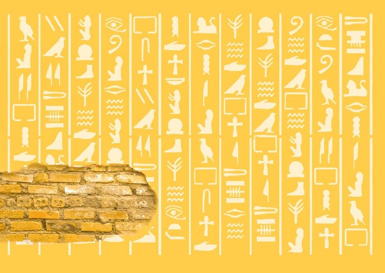 Egyptian Hieroglyphics Reusable Stencil Ancient Art Template for DIY ...