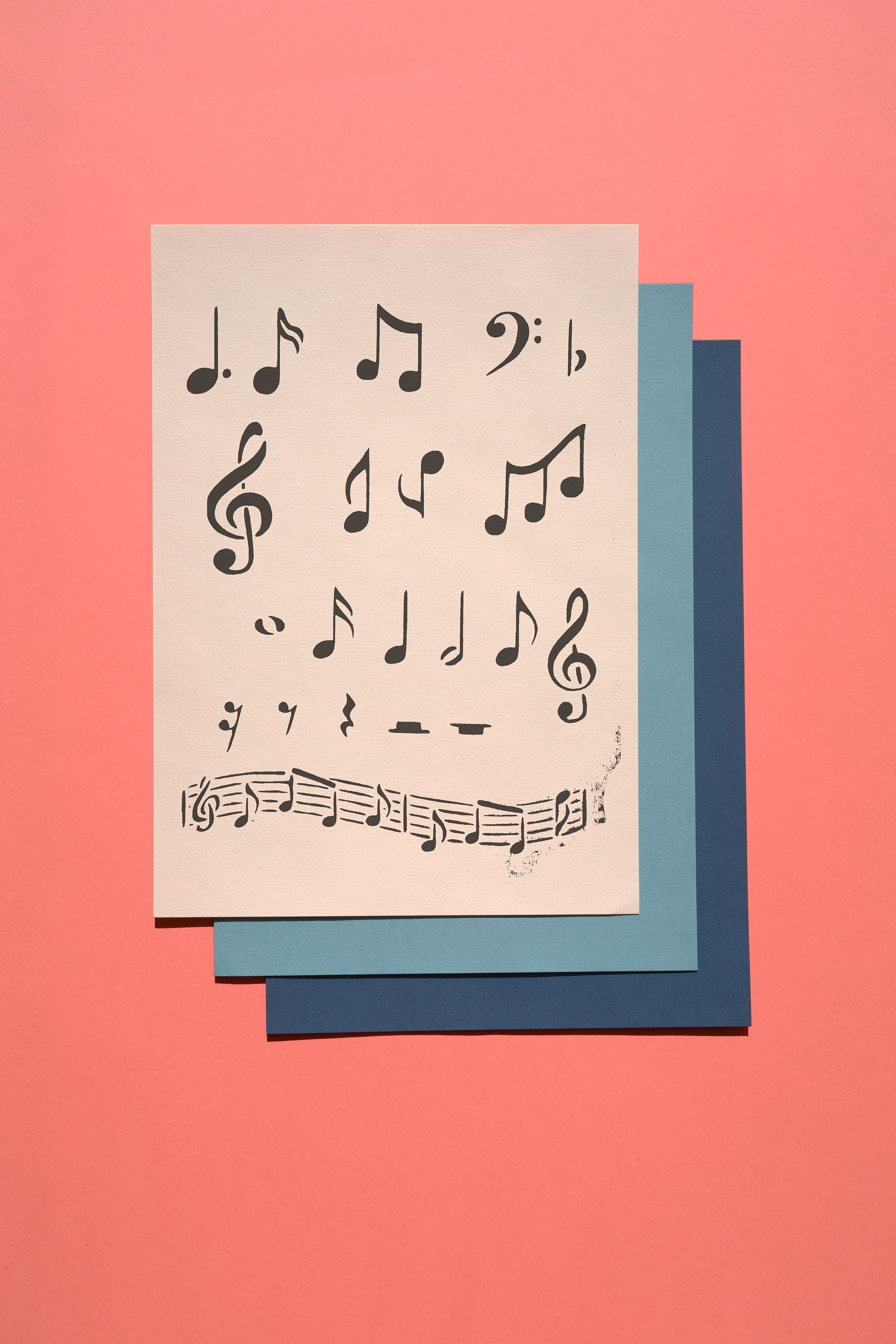 Sheet Music Notes Reusable Stencil Large 8.5x11 Inches for Artistic ...