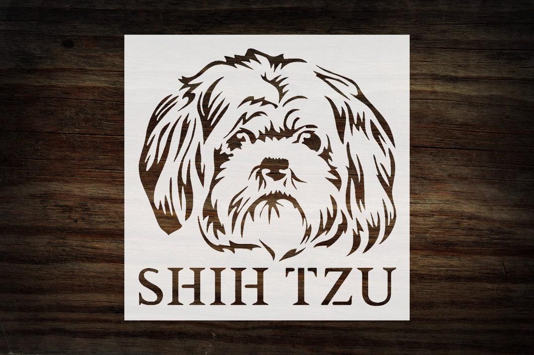 Shih Tzu Dog 5.5x5.5 Inch Stencil DIY Crafts, Airbrush Painting ...