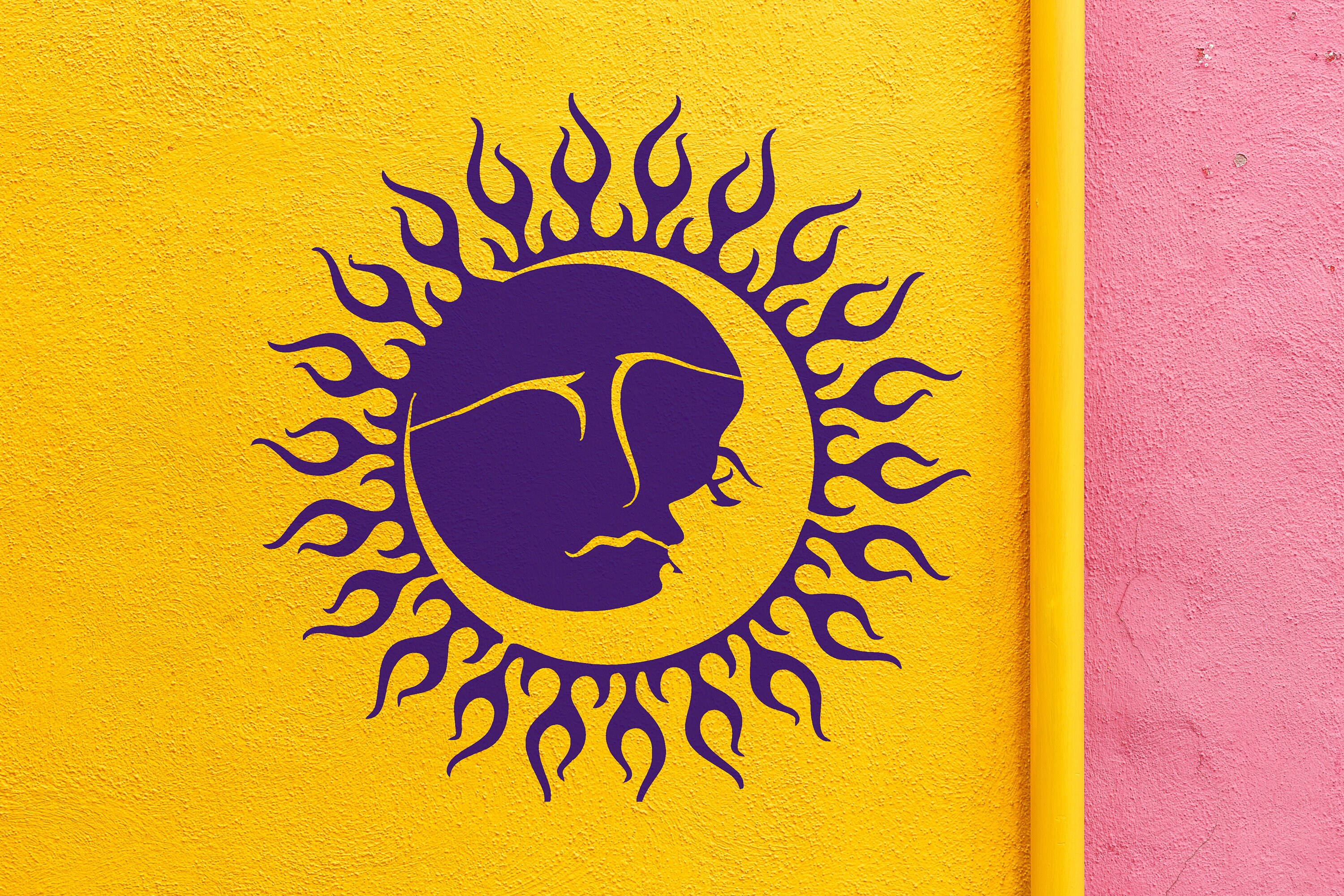 Sun Moon 2 Piece Logo Stencil Template for Airbrush Painting - Etsy