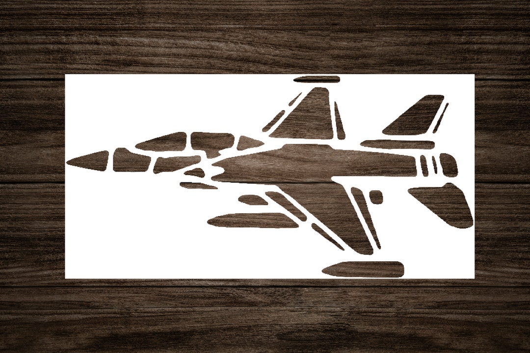 Airplane Jet Stencil Military Theme Arts and Crafts Template for ...