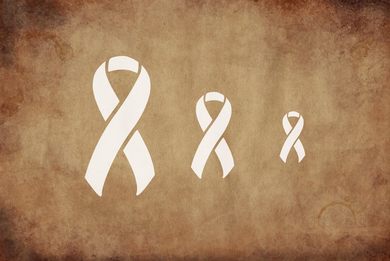 Awareness Ribbon Stencil Template Reusable 3 Sizes for DIY Art Projects ...