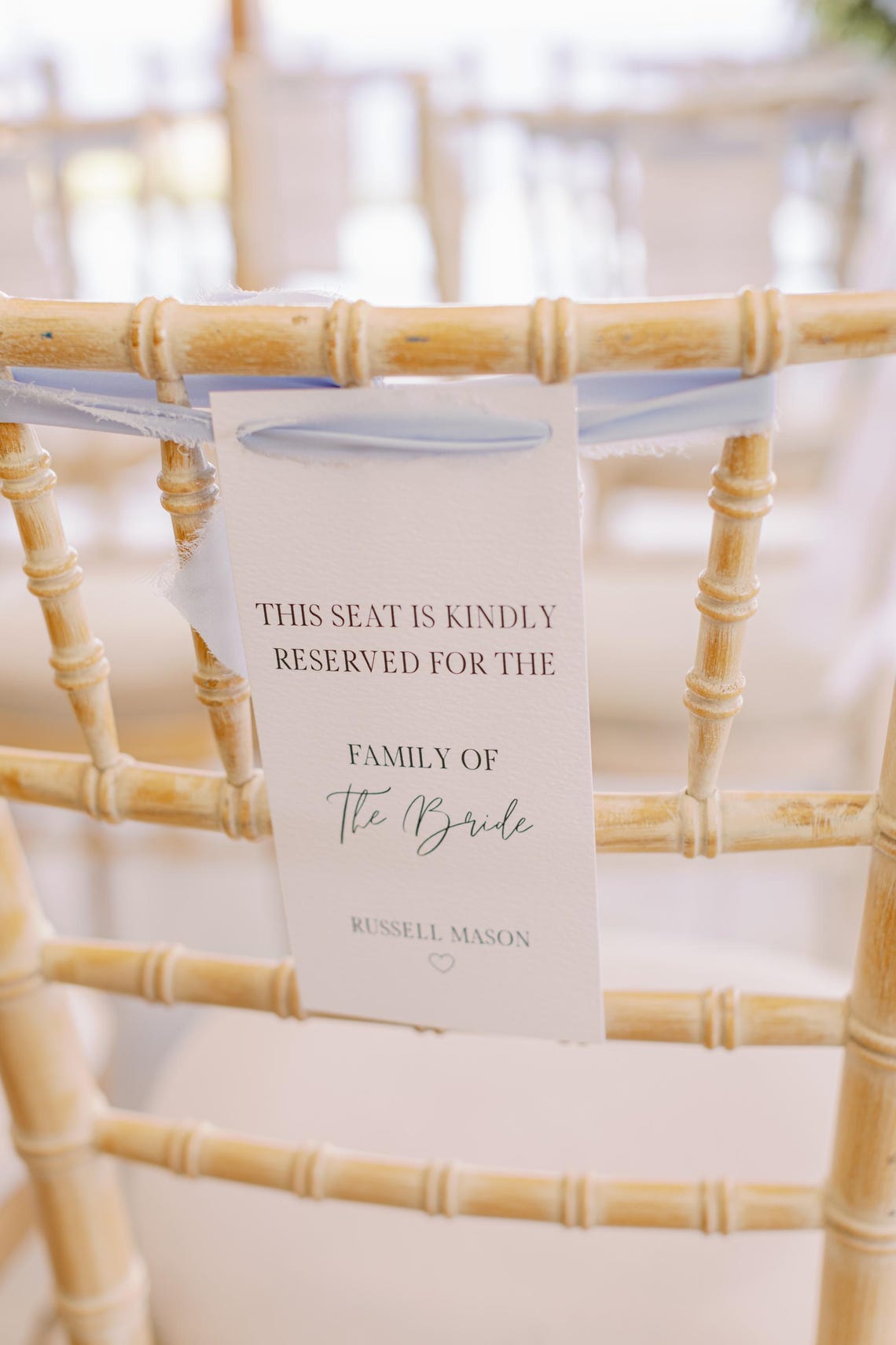 Personalised Reserved Seat Signs - Etsy