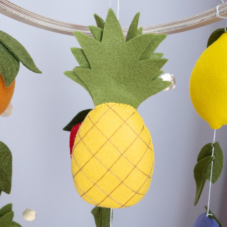 Neutral Fruit Baby Mobile Hanging Crib Mobile Felt Fruit Toy Fruit ...