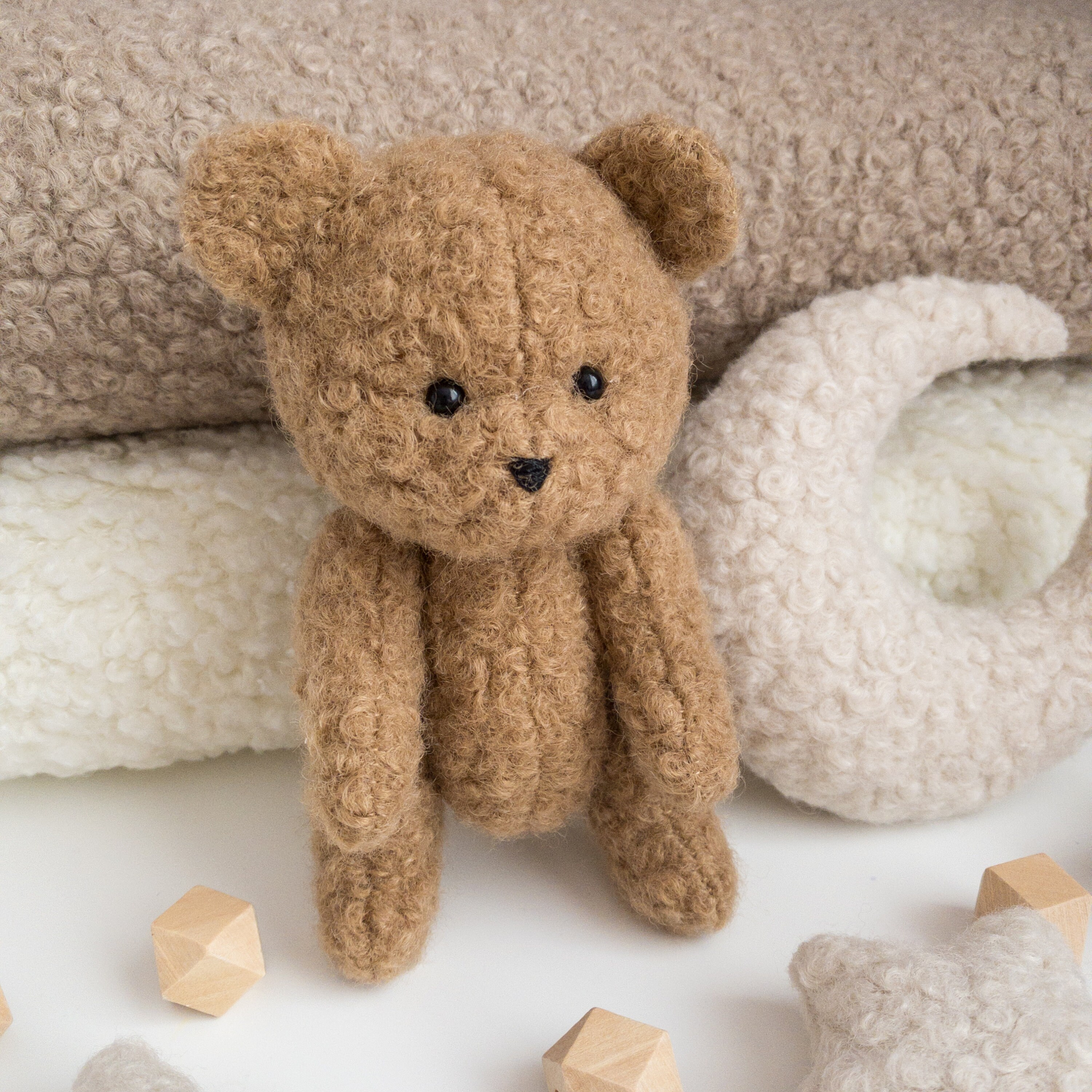 Boucle Teddy Bear Toy, Plush Teddy Bear Toy, Adorable Teddy Bear, Brown ...