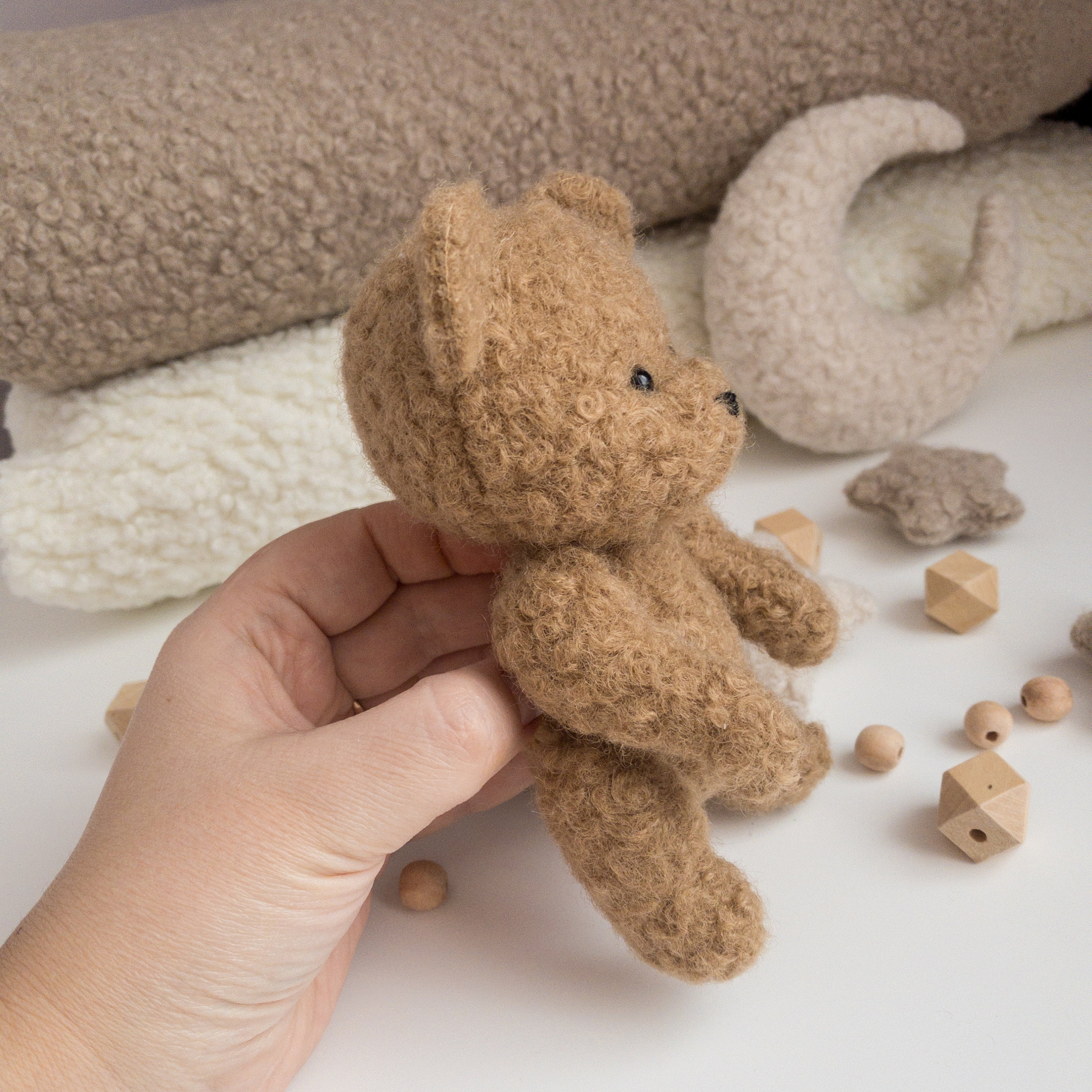 Boucle Teddy Bear Toy, Plush Teddy Bear Toy, Adorable Teddy Bear, Brown ...
