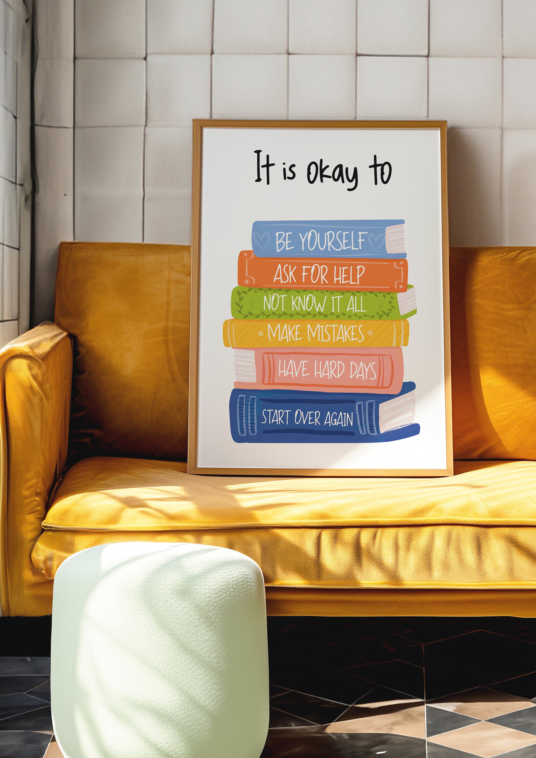 It's Okay to Be Yourself Poster, Motivational Kids Art, Classroom ...