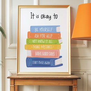 It's Okay to Be Yourself Poster, Motivational Kids Art, Classroom ...