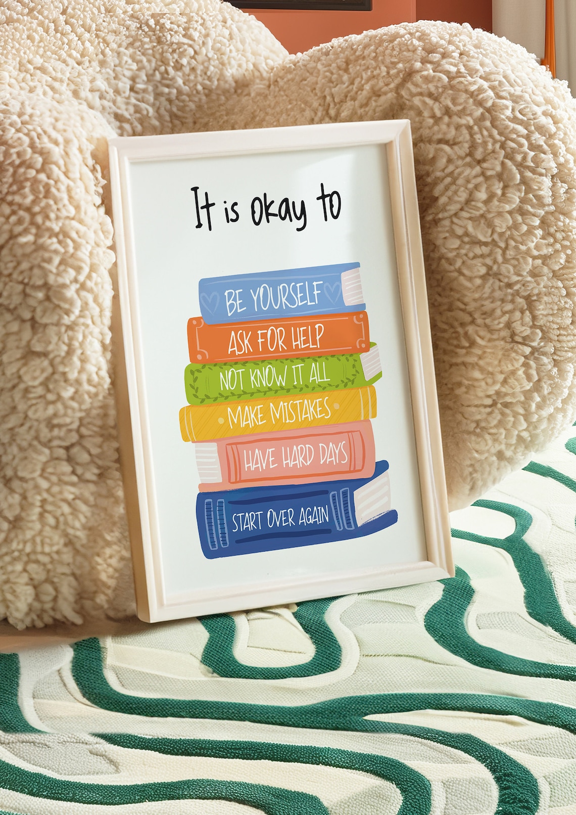 It's Okay to Be Yourself Poster, Motivational Kids Art, Classroom ...