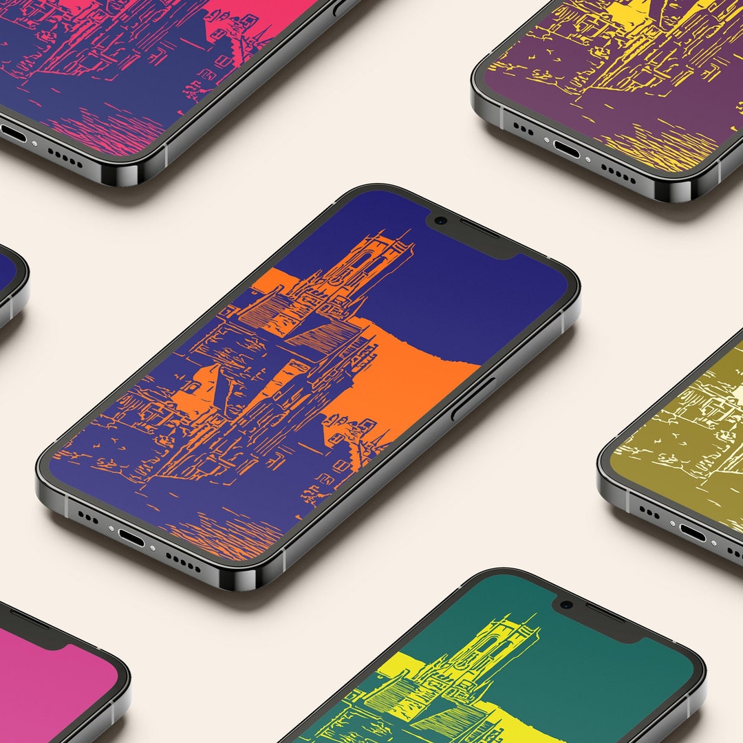 Comic Book Style Phone Wallpapers, Set of 6 Duotone Variations to ...