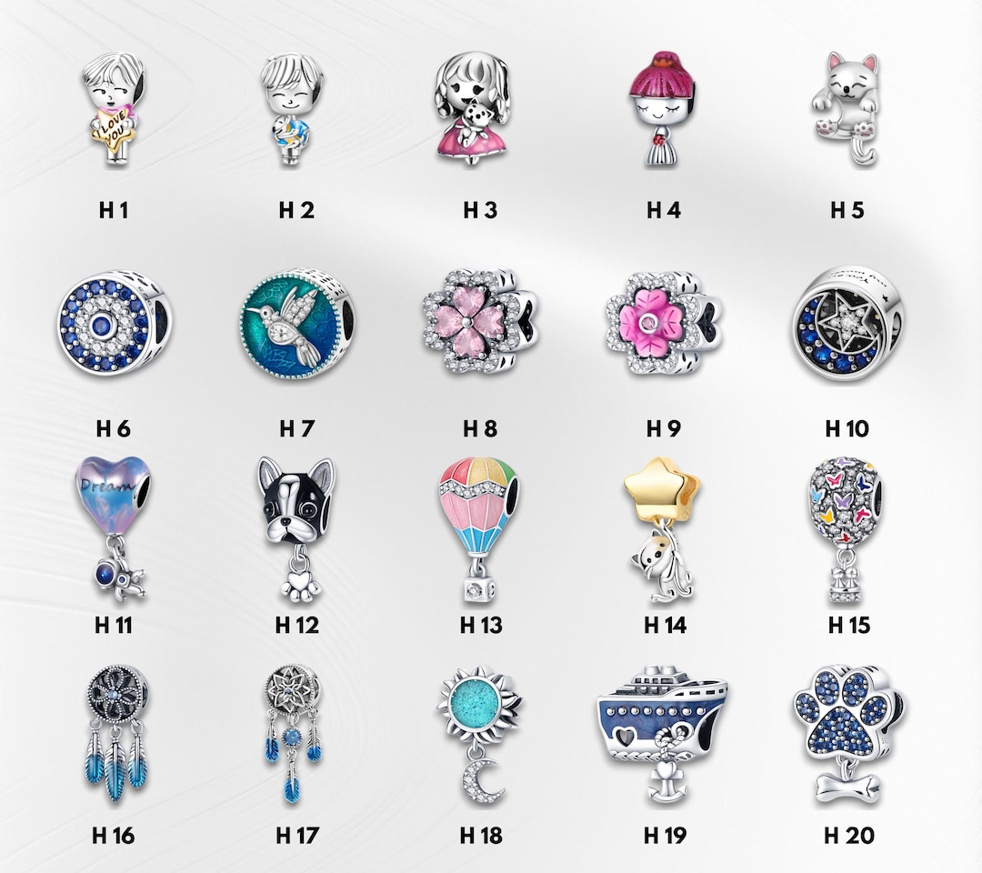 S925 Sterling Silver Charms, Charm for Bracelet, Dangle Beads, Fits ...