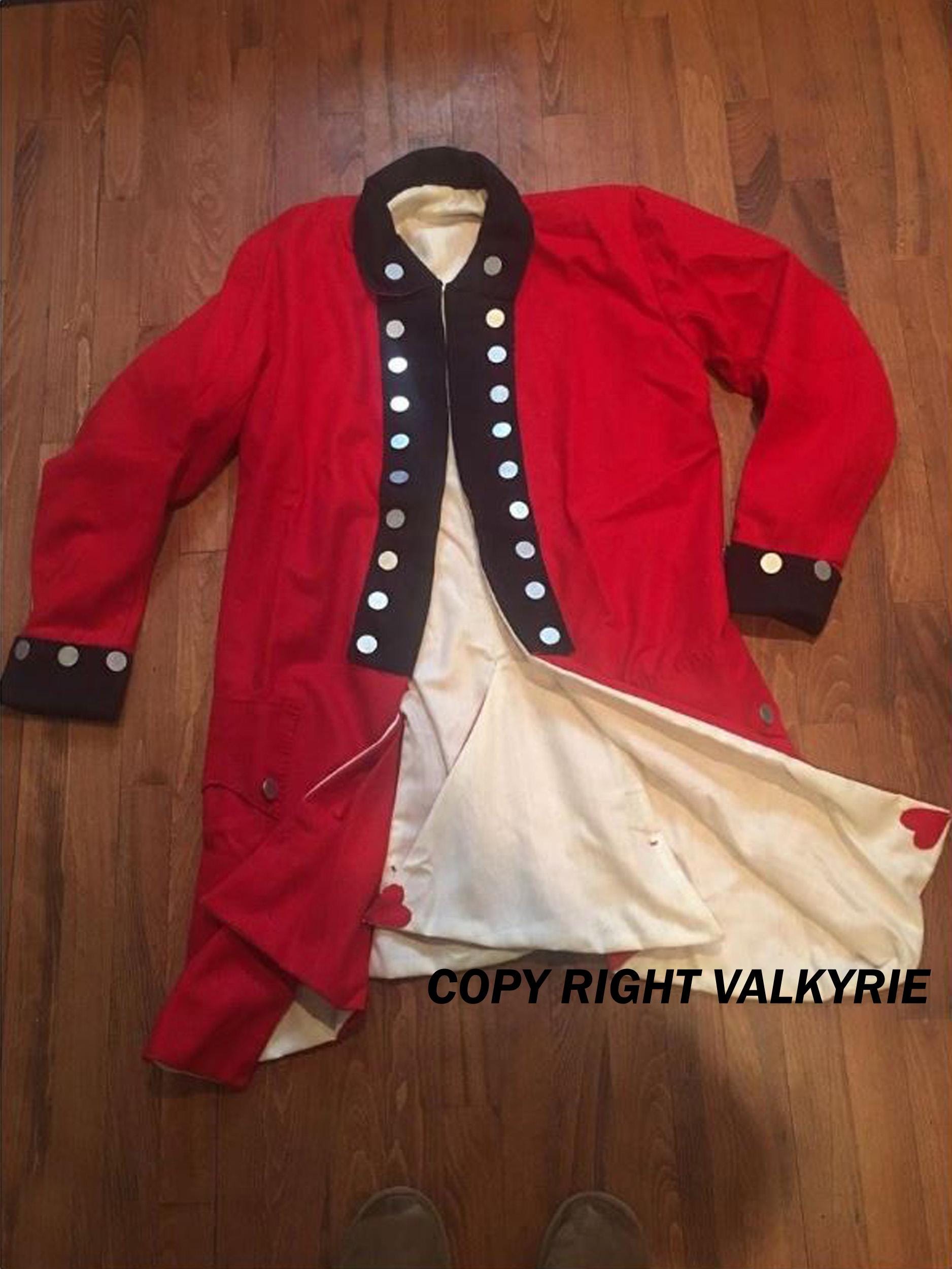 Revolutionary War Musician Regimental Coat Fife and Drum Corps Red Coat ...