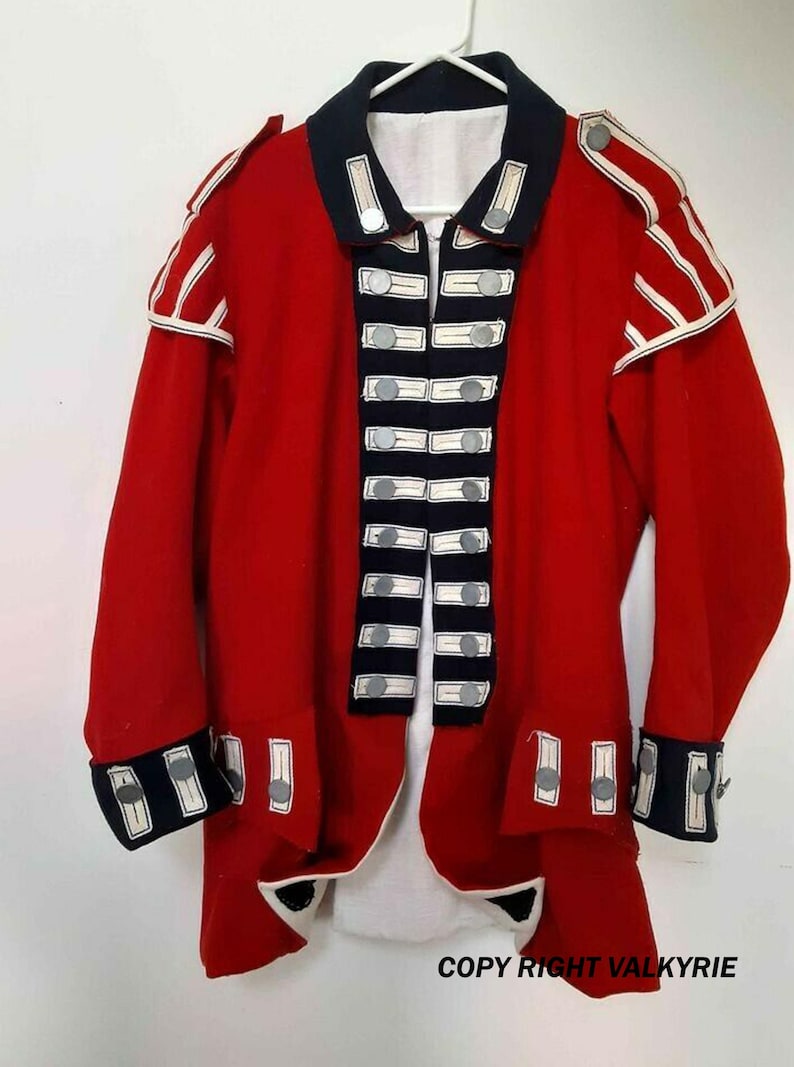 Revolutionary War Red British Light Infantry Regimental Frock Coat 7th ...