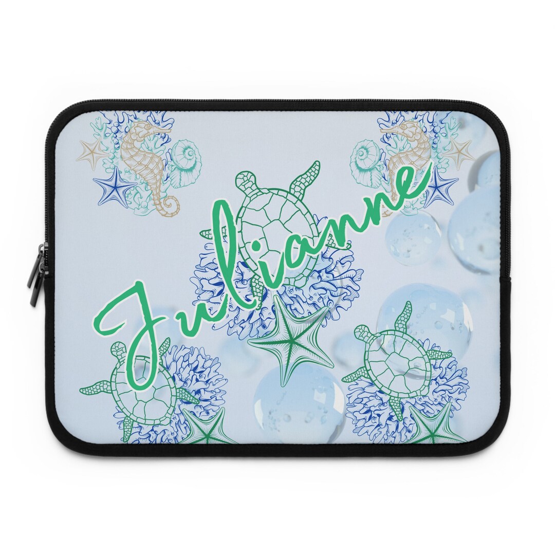 Laptop Bag, Green Quilted Laptop Tablet Sleeve With Cotton Lining ...