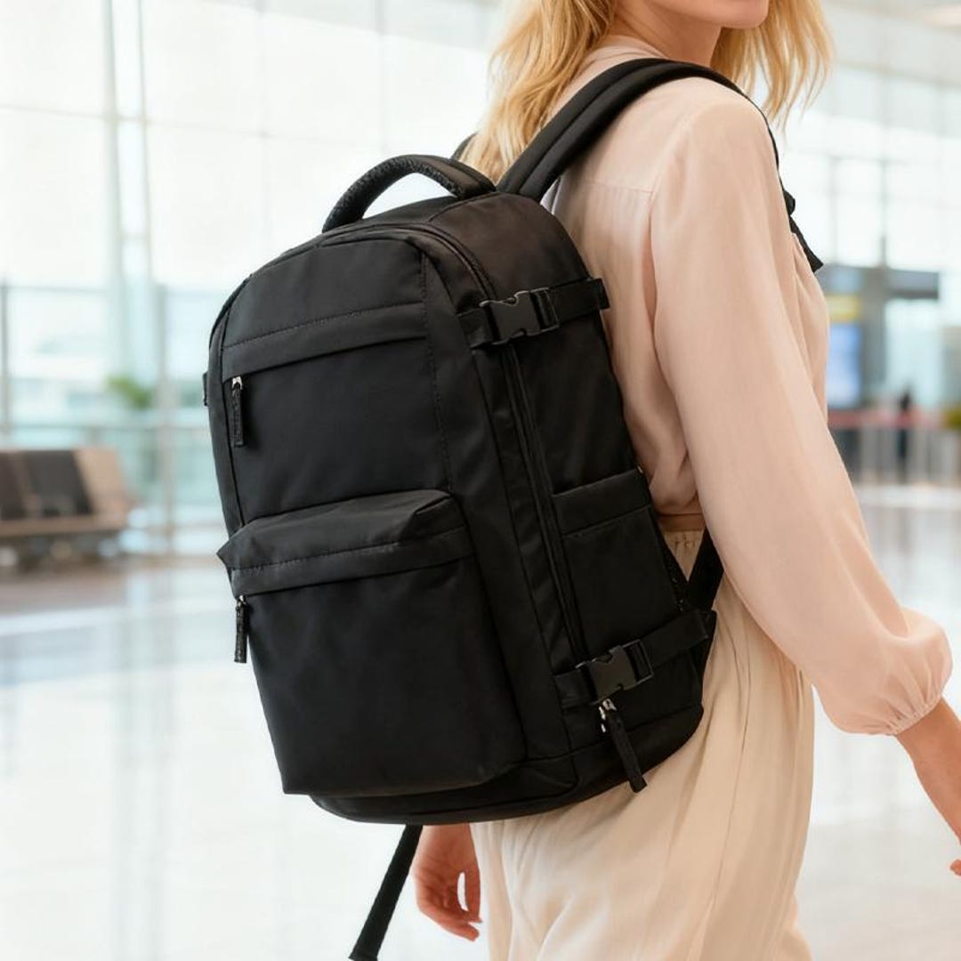 Airline Approved Carry-on Backpack: USB Charging & Vacuum Compression ...