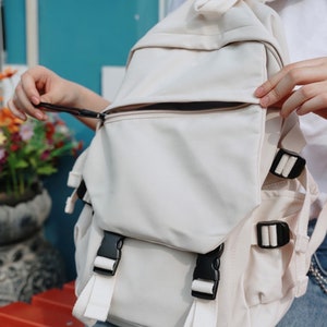 Canvas School Backpack: Vintage Travel Rucksack, Laptop Bag - Etsy