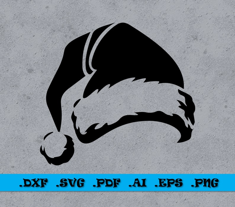 Santa Hat Stencil SVG, Digital Laser Cut File, Wall Art, Spray Paint ...
