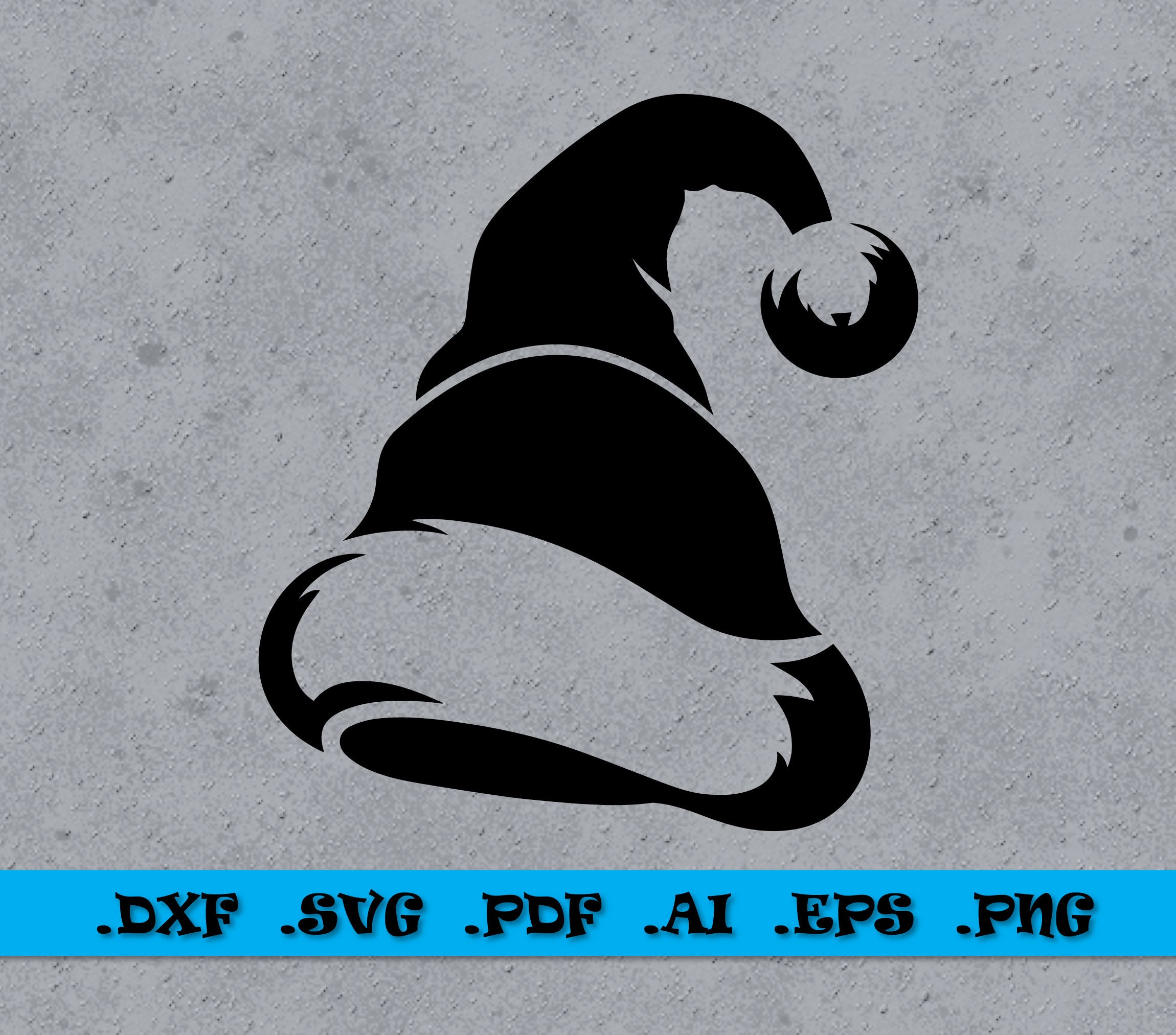 Santa Hat Stencil SVG: Laser Cut File (digital Download) - Etsy