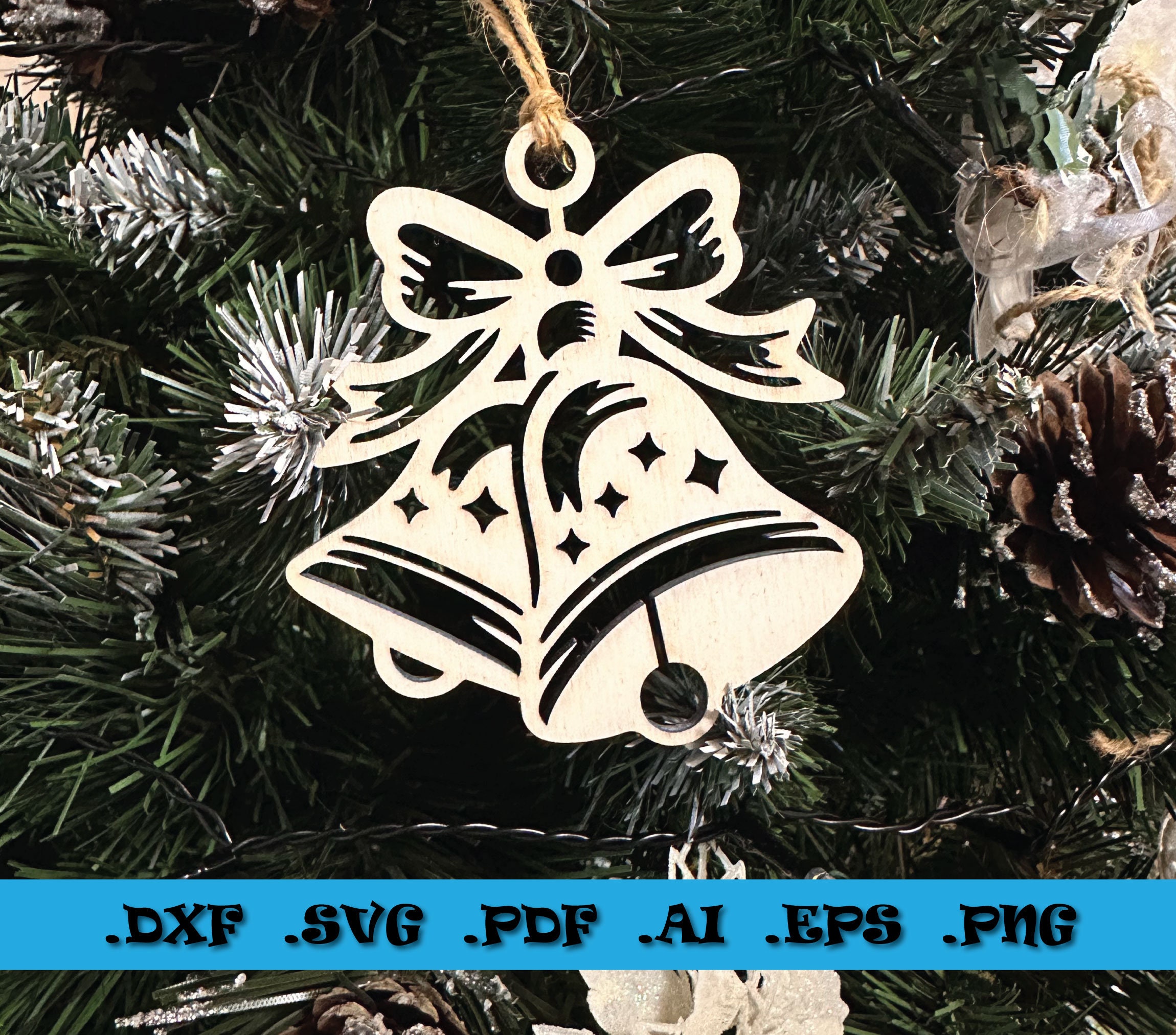 Christmas Jingle Bells Bauble SVG: Laser Cut File (digital Download) - Etsy