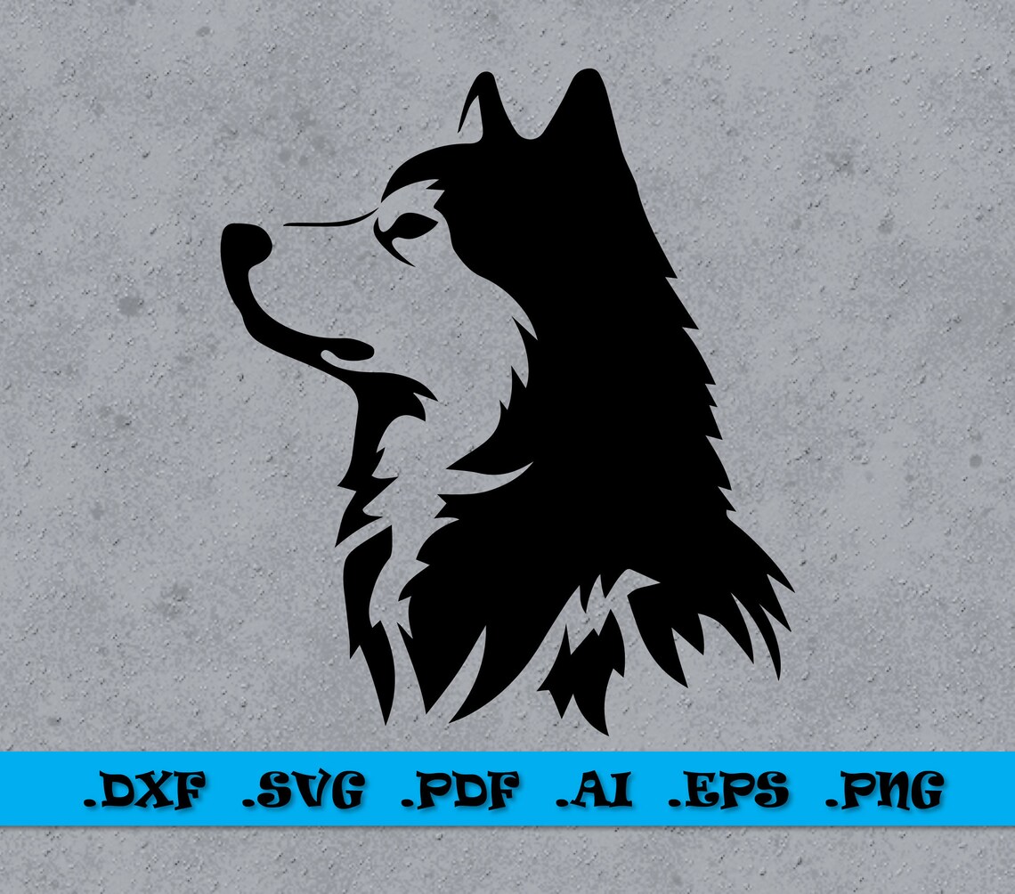 Husky Stencil SVG, Digital Laser Cut File, Wall Art, Spray Paint ...