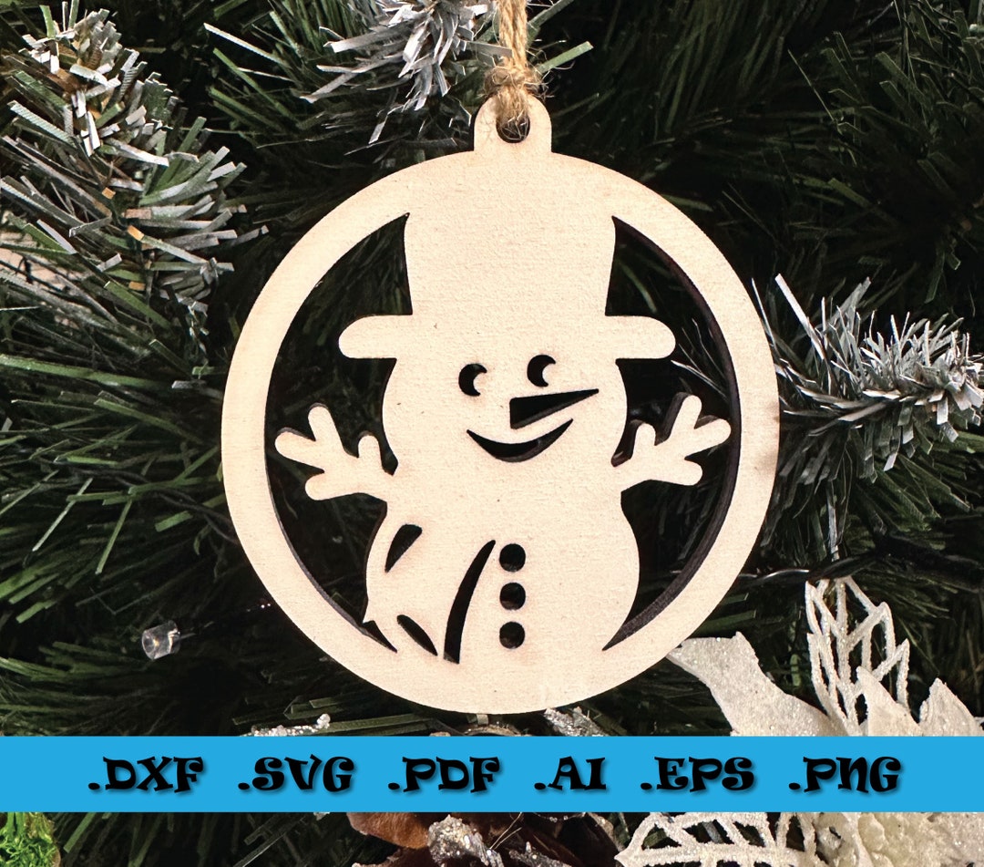 Christmas Snowman Bauble SVG, Digital Laser Cut File, Instant Download ...