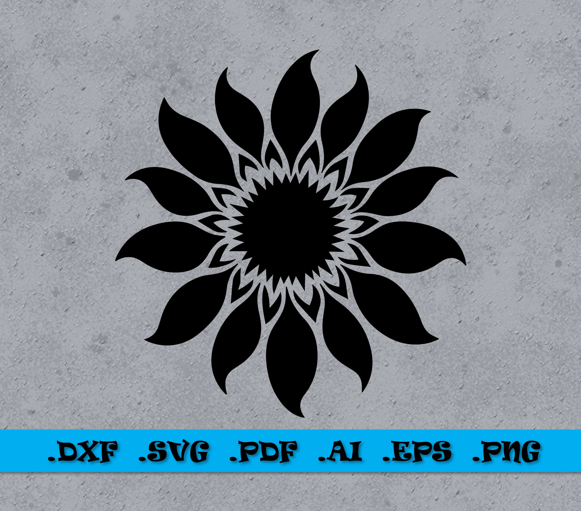 Sunflower Stencil SVG, Digital Laser Cut File, Wall Art, Spray Paint ...