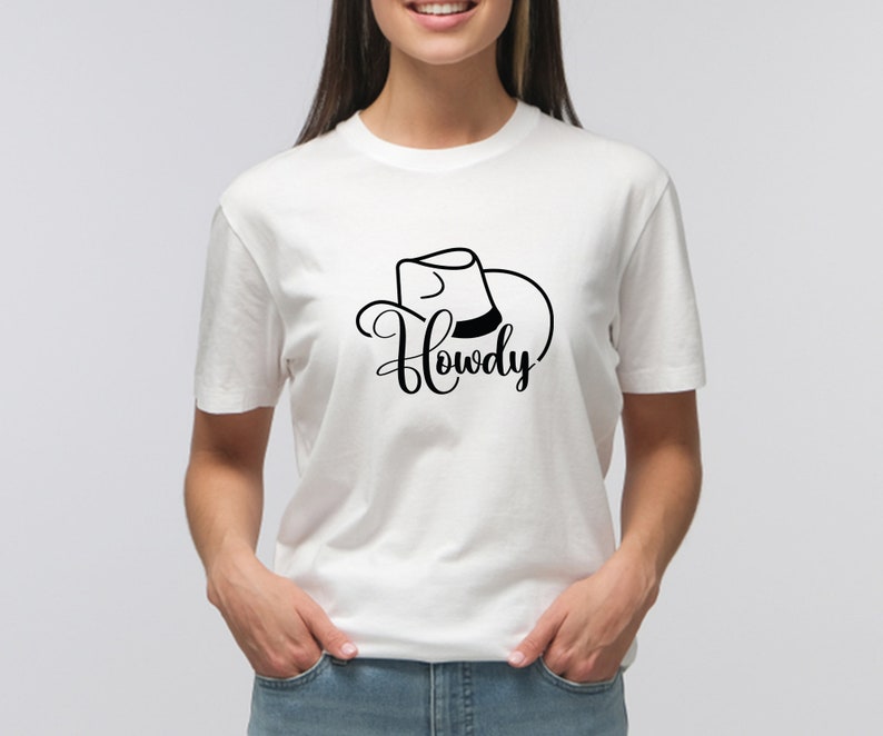 Howdy Svg, Cowboy Hat Svg, Png, Svg, Cowgirl Illustration Png, Hand ...