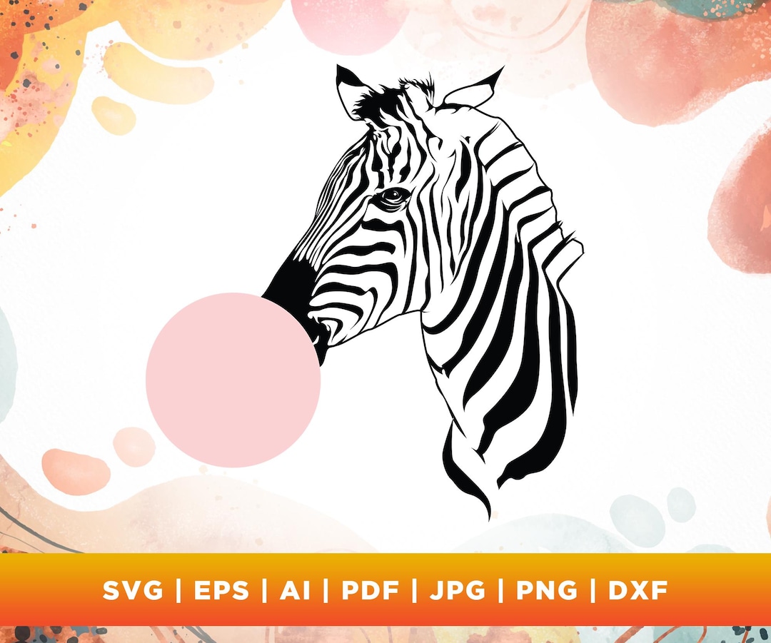Zebra Svg, Zebra Bubble Gum, Cricut, Png, Svg, Sublimation, Funny Wild ...