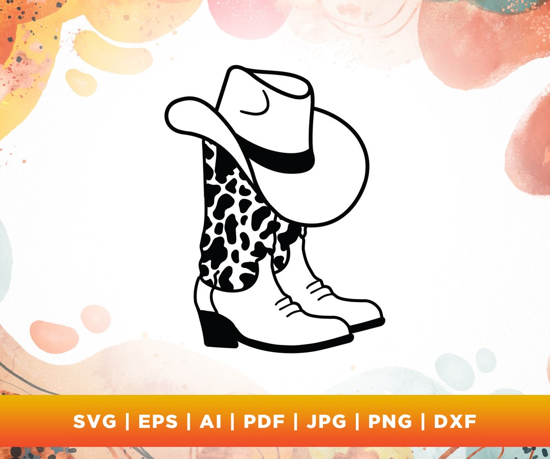 Cowboy Boots SVG, Png, Svg, Sublimation, Cowgirl Boots Png, Wild West ...