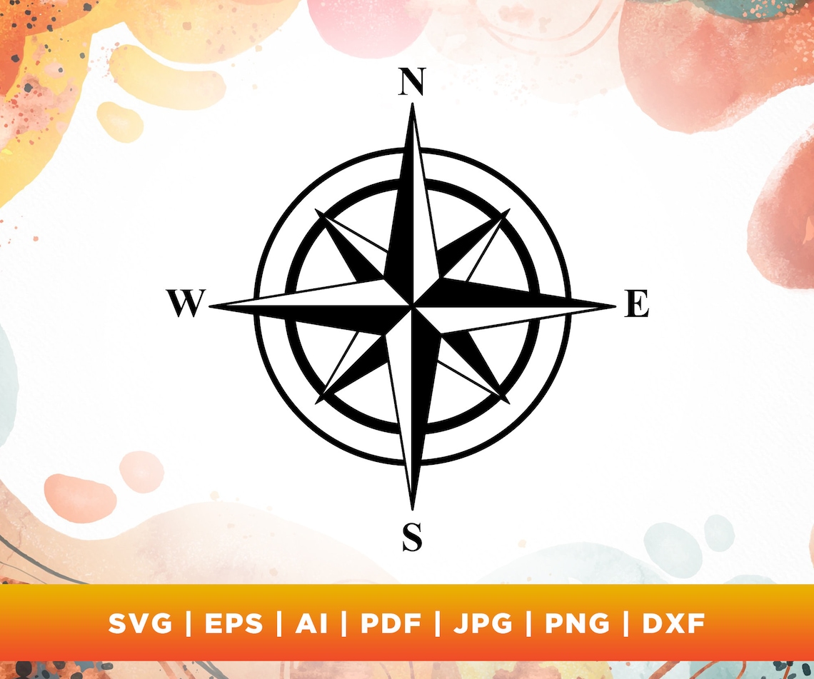 Compass Rose SVG, Png, Svg, Sublimation, Silhouette, Compass, Compass ...