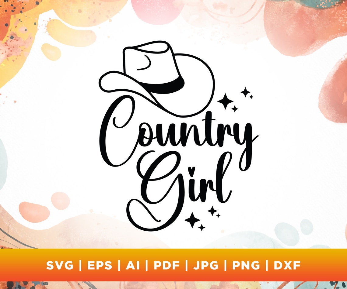 Country Girl Svg, Country Svg, Cricut, Png, Svg, Cowgirl SVG, Cowgirl ...