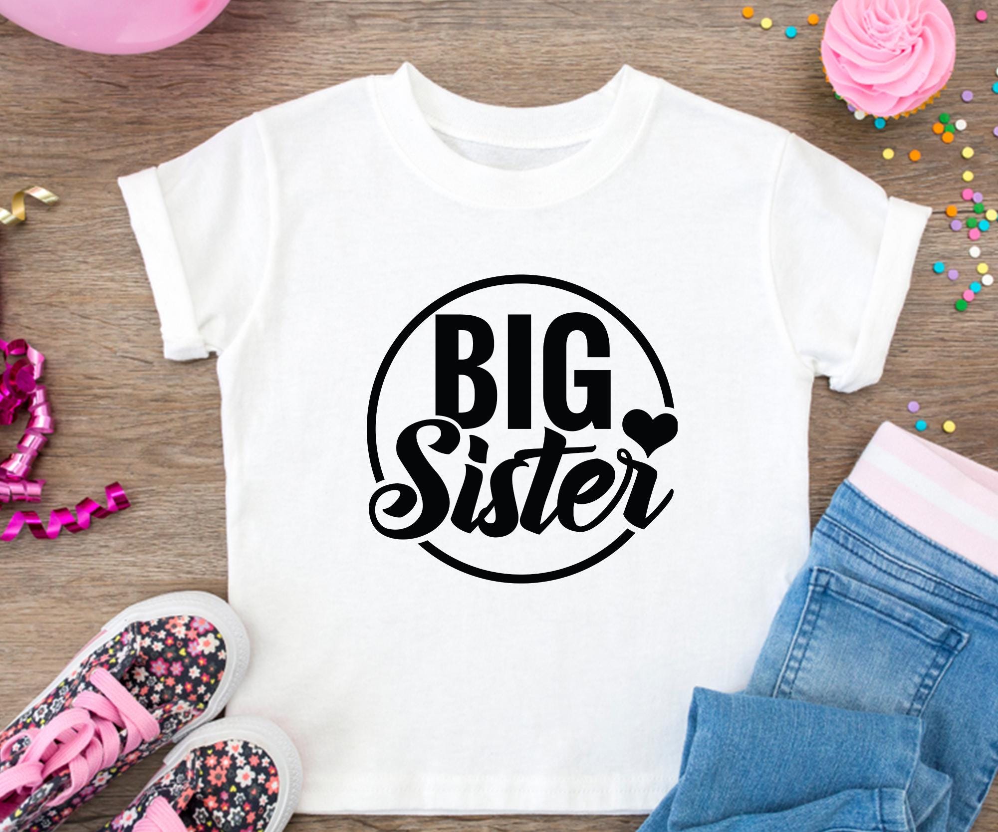 Big Sister Svg, Sister Shirt Svg, Cricut, Sublimation, New Sibling ...