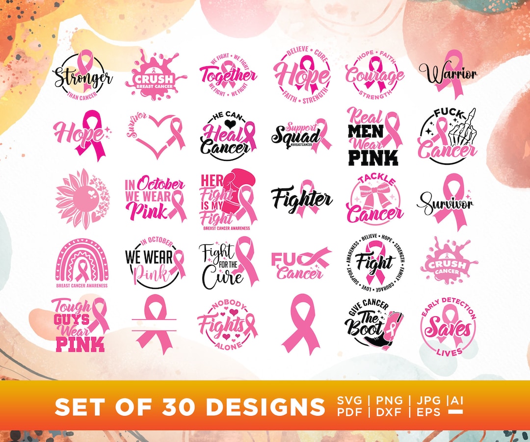 Cancer Awareness Svg, Cricut, Png, Svg, Sublimation, Breast Cancer SVG ...