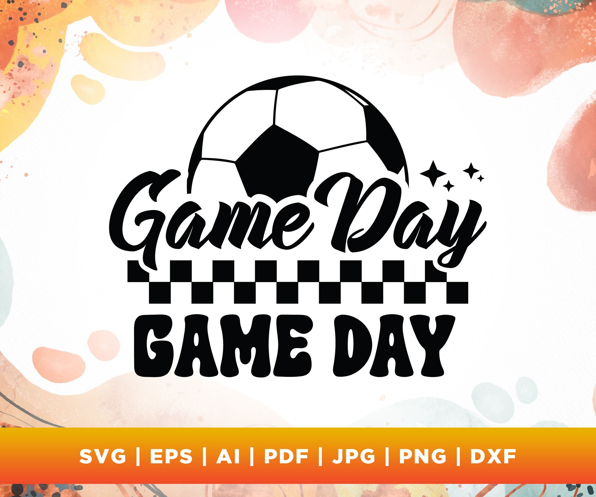Checkered Soccer SVG, Soccer Game Day PNG, Cricut, Png, Svg ...