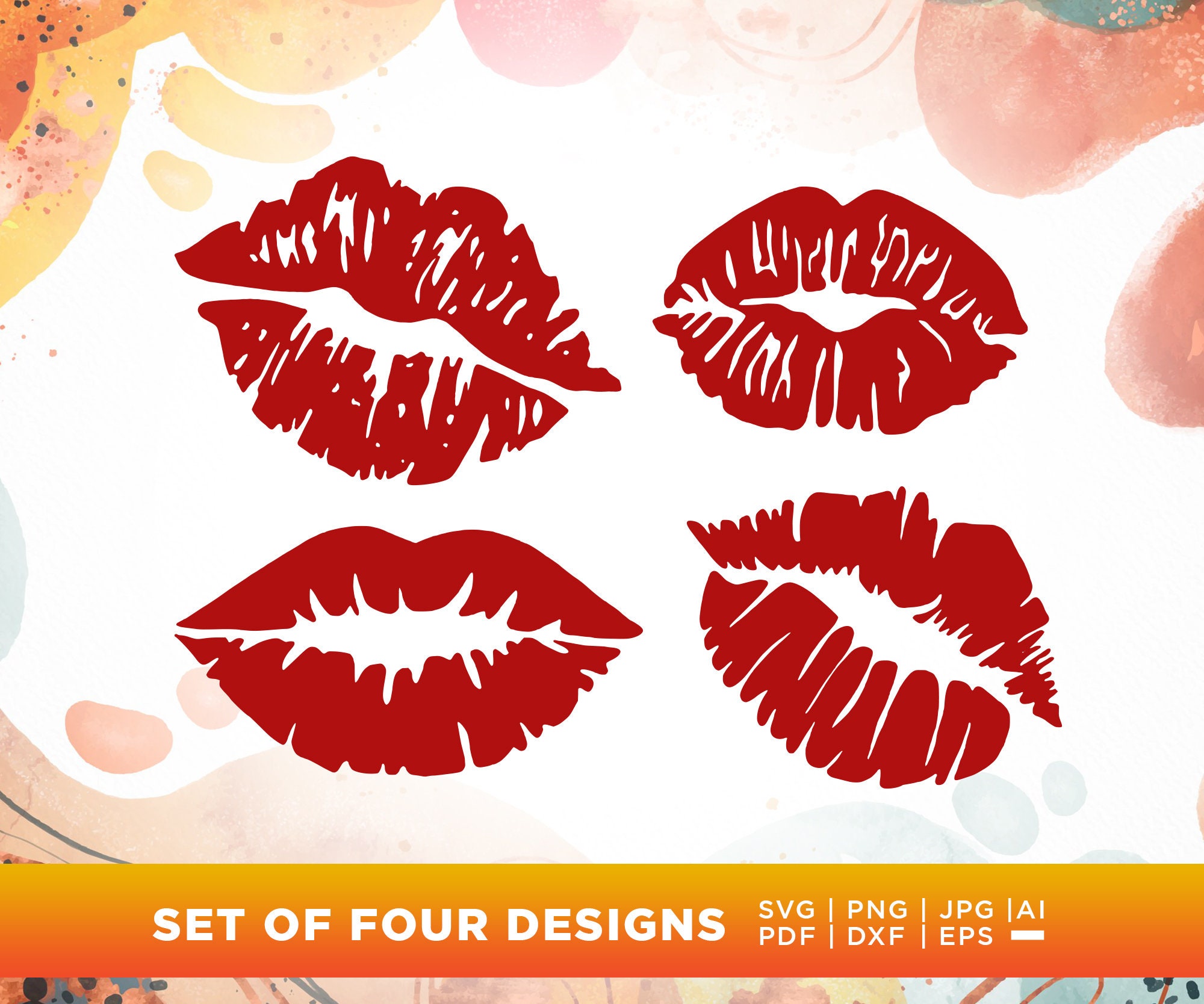 Lips SVG, Kiss Svg, Love Svg, Cricut, Png, Svg, Silhouette, Valentines ...