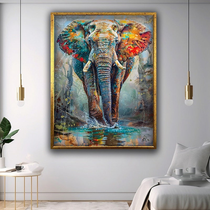 Elephant Canvas - Etsy