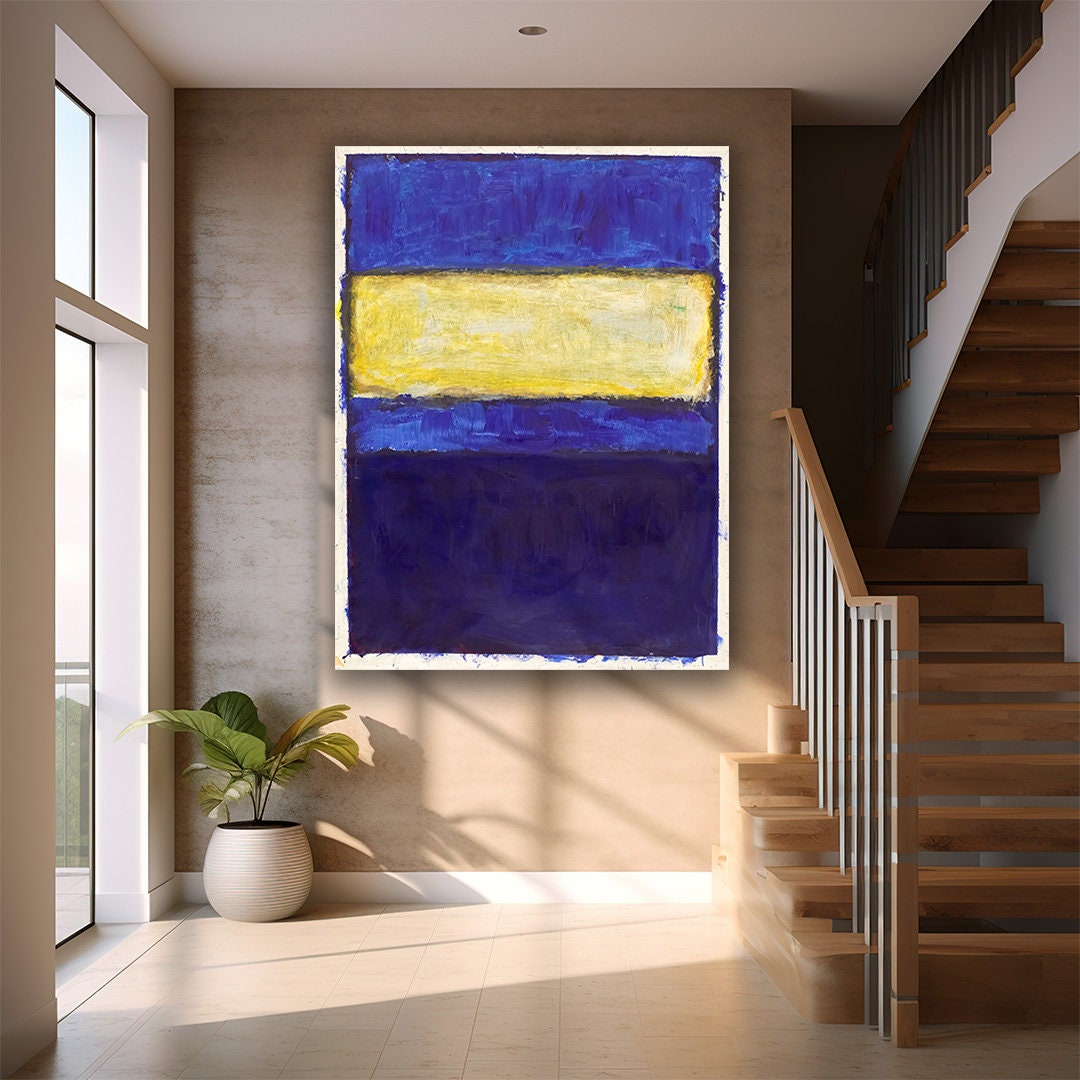 Mark Rothko Blue Yellow Canvas Wall Art, Mark Rothko Production, Modern ...