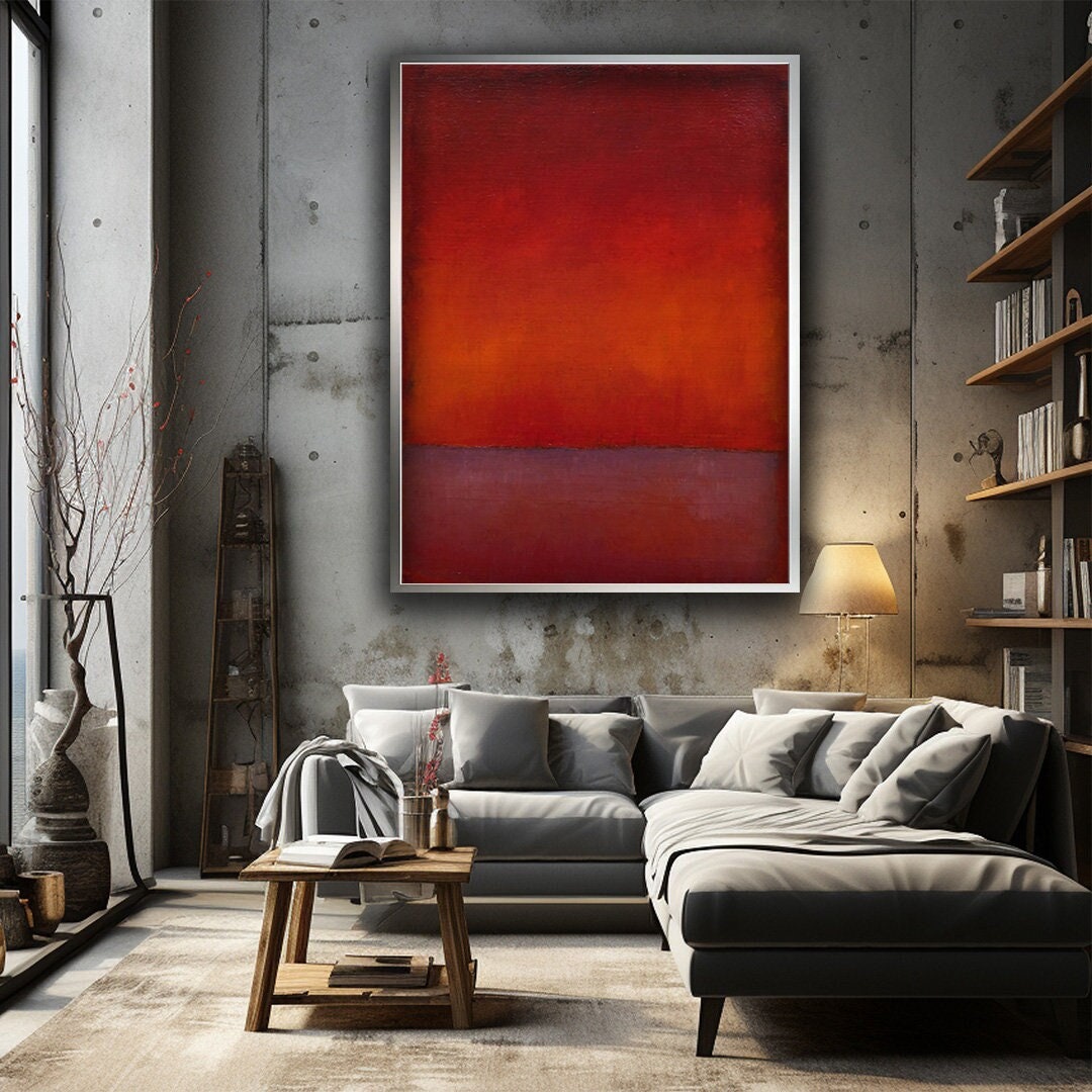 Mark Rothko Rote Leinwand Wandkunst, Mark Rothko Produktion, Moderne ...
