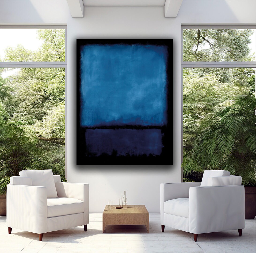 Mark Rothko Blaue Leinwand Wandkunst, Mark Rothko Produktion, moderne ...