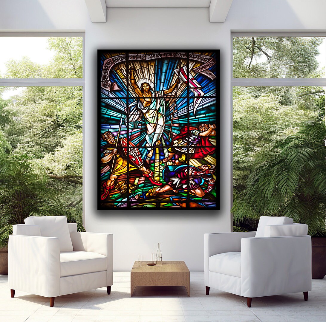 Mosaic Jesus Christ, Jesus Wall Art, Christianity Canvas Print Art ...