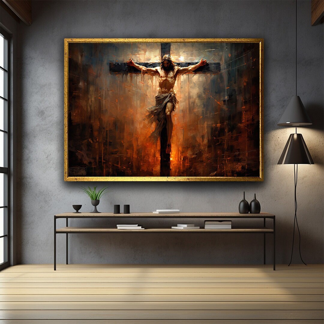 Easter Canvas Print Art, Jesus Christ Canvas Print Art, Jesus Crucified ...